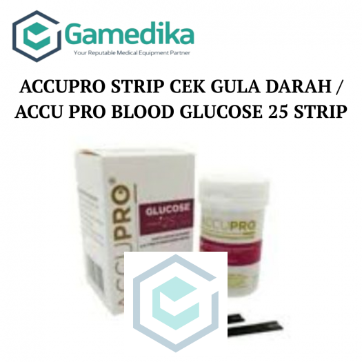 Detil produk ACCUPRO STRIP CEK GULA DARAH / ACCU PRO BLOOD GLUCOSE 25 ...