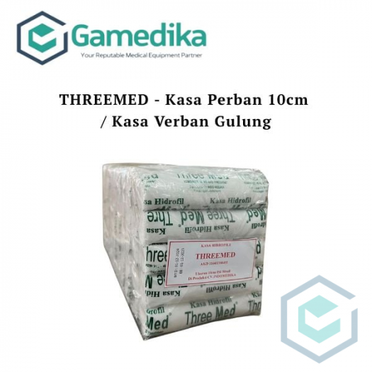 Detil produk THREEMED - Kasa Perban 10cm / Kasa Verban Gulung ...
